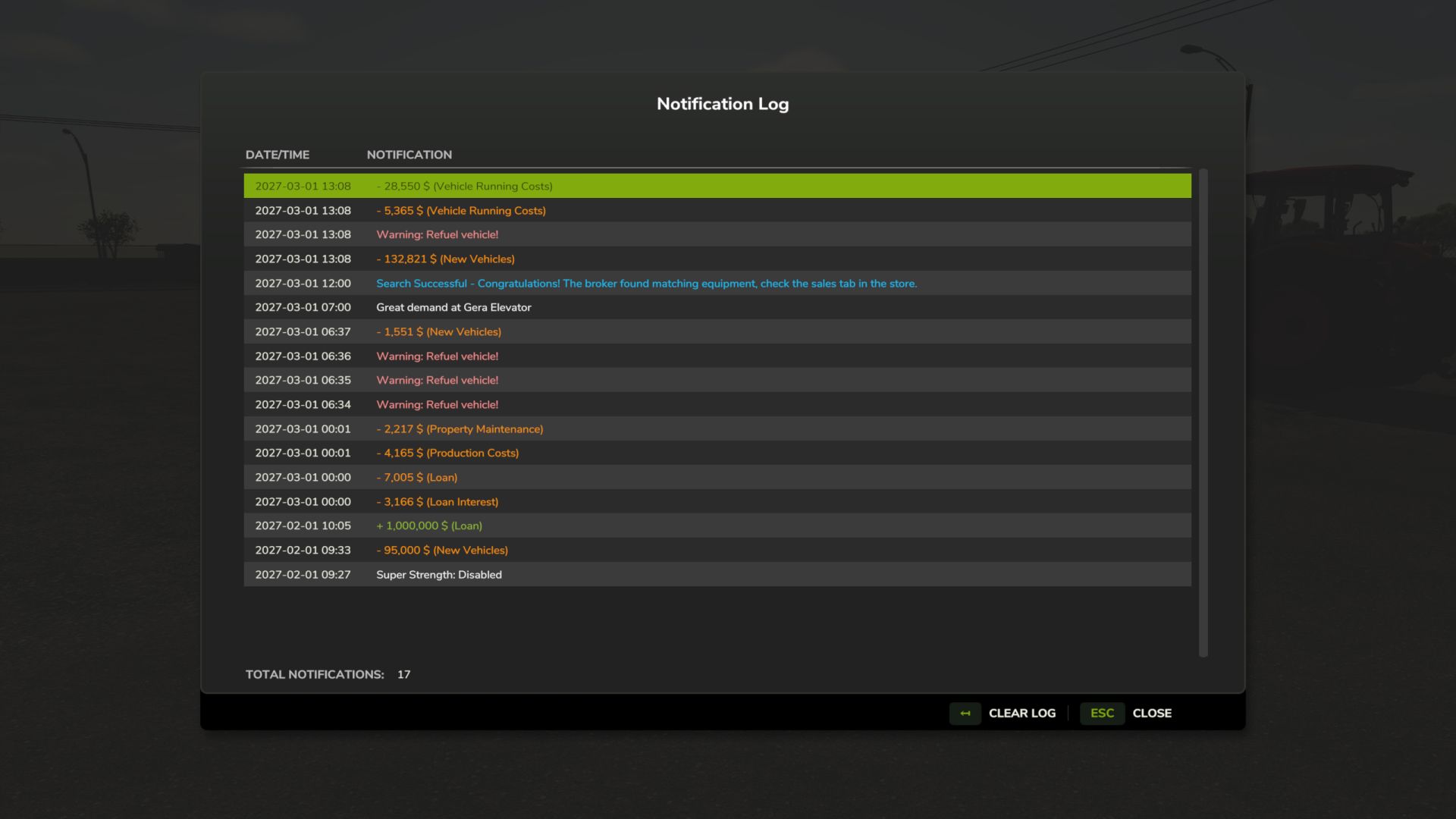 Notification Log V1.0.1 – FS25.net