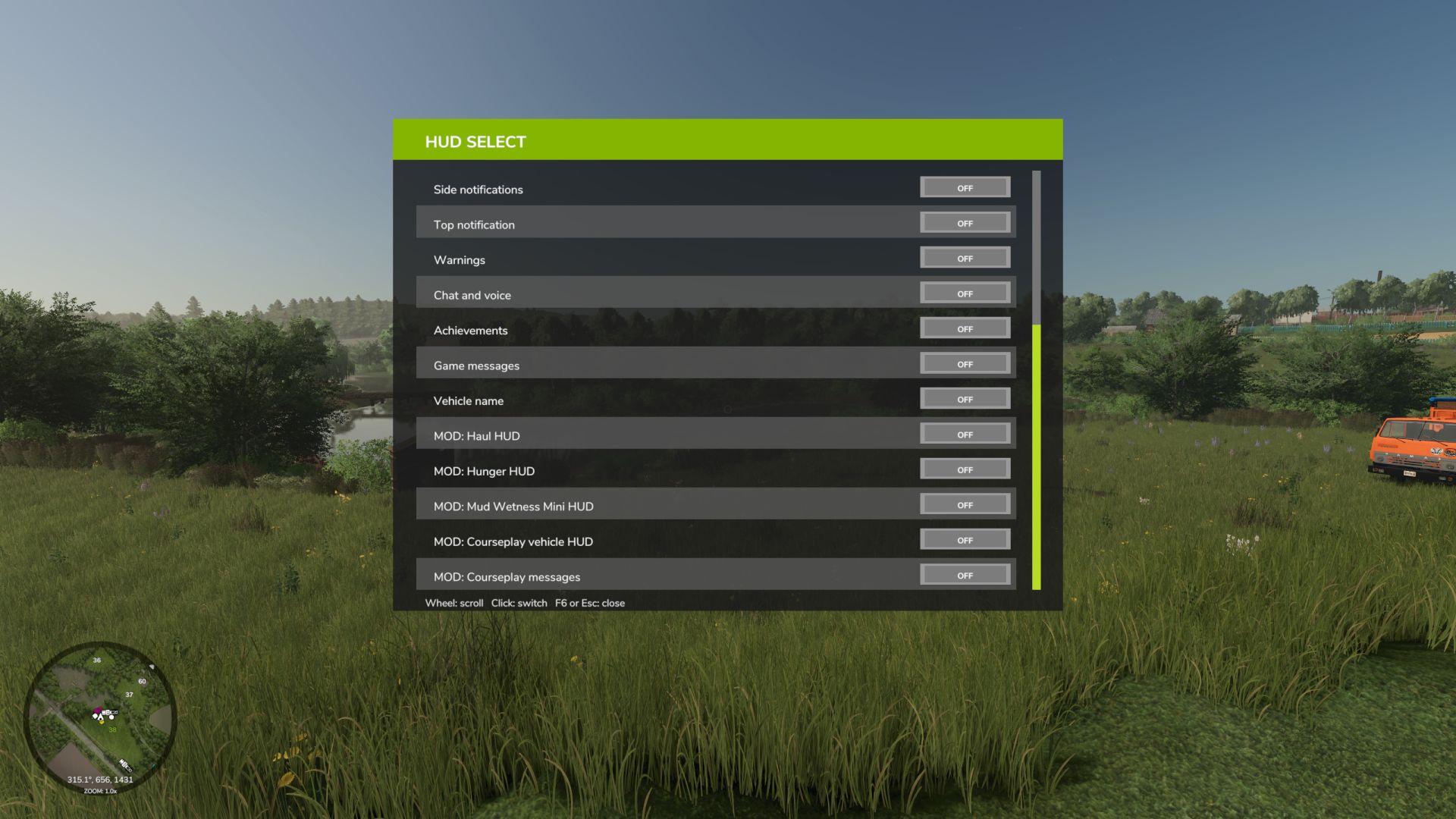 HUD Select V1.0 – FS25.net