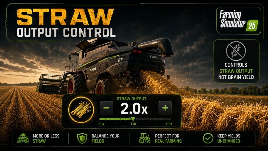 Straw output control V1.1 – FS25.net